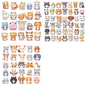 Animal Clipart Digital Stickers, Digital Clipart, Printable Stickers ...