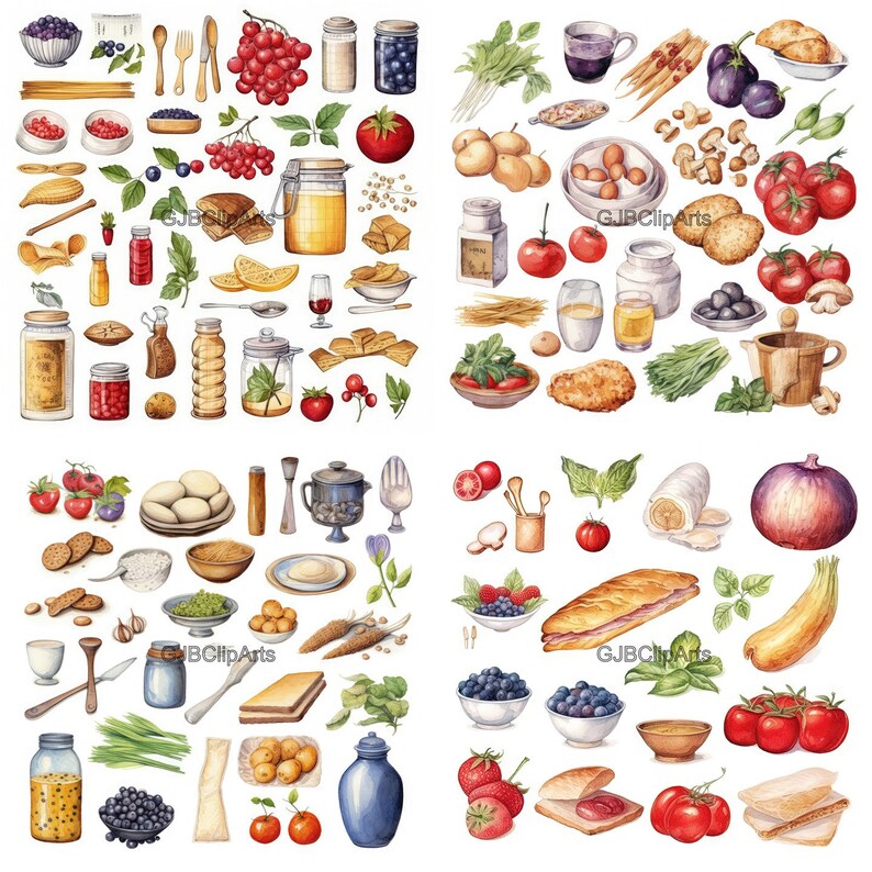 Kitchen Clipart, Family Recipes Clipart, Cooking Clipart, Recipe Card ...