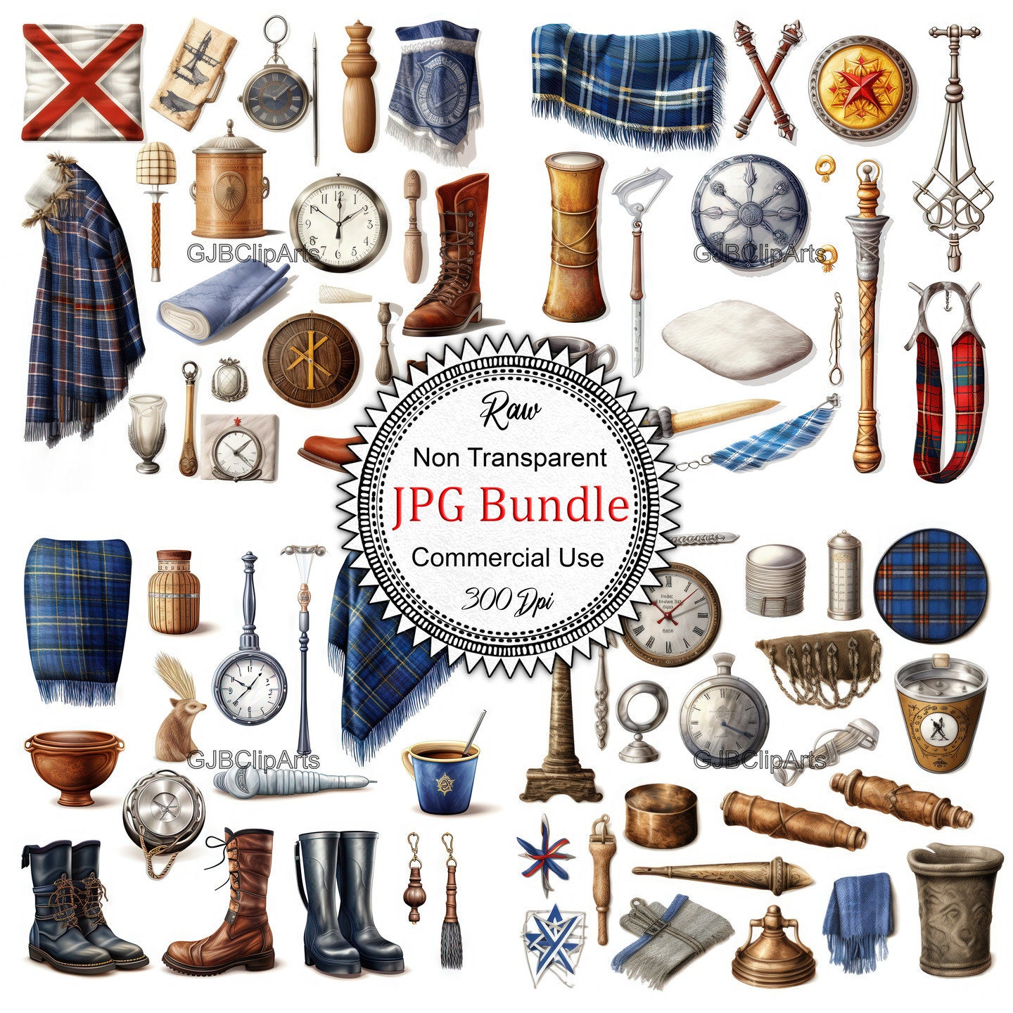 St. Andrew's Day Scotland Clipart, Saltire Flag Clipart, Thistle ...