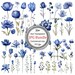 Blue Dutch Flowers Clipart Tulip Clipart Windmill Clipart - Etsy