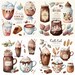 Warm and Cozy Hot Cocoa Collection Clipart: Watercolor Winter Beverages ...