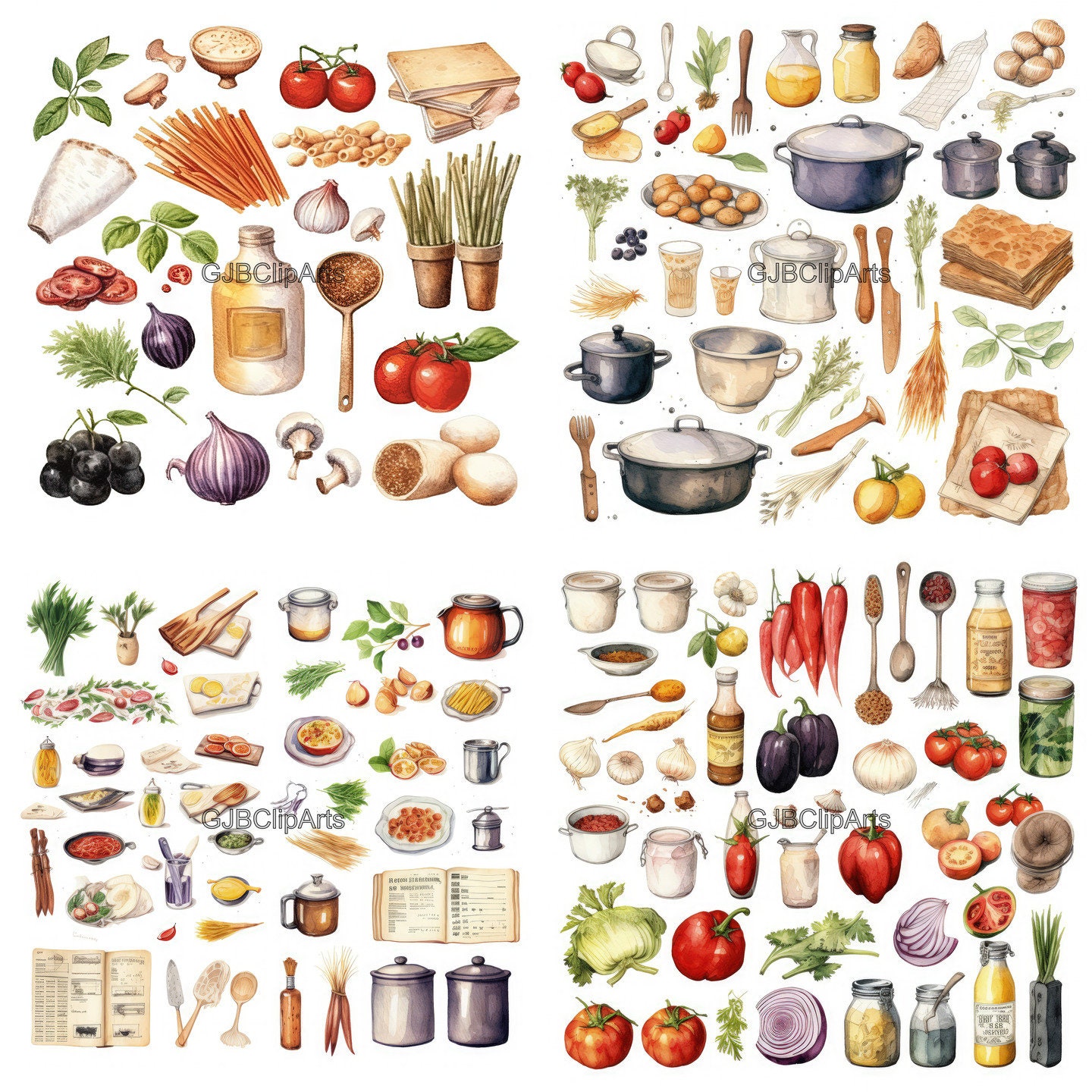 Family Recipes Clipart II, Cooking Clipart, Recipe Card Clipart ...