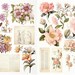 Vintage Printable Floral Junk Journal Kit Clipart, Flower Clipart ...