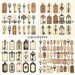 Locks and Keys Ornamental Vintage Ticket, Page of Evenly Spaced Clipart ...