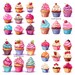 Cupcake Clipart Digital Stickers, Digital Clipart, Printable Stickers ...