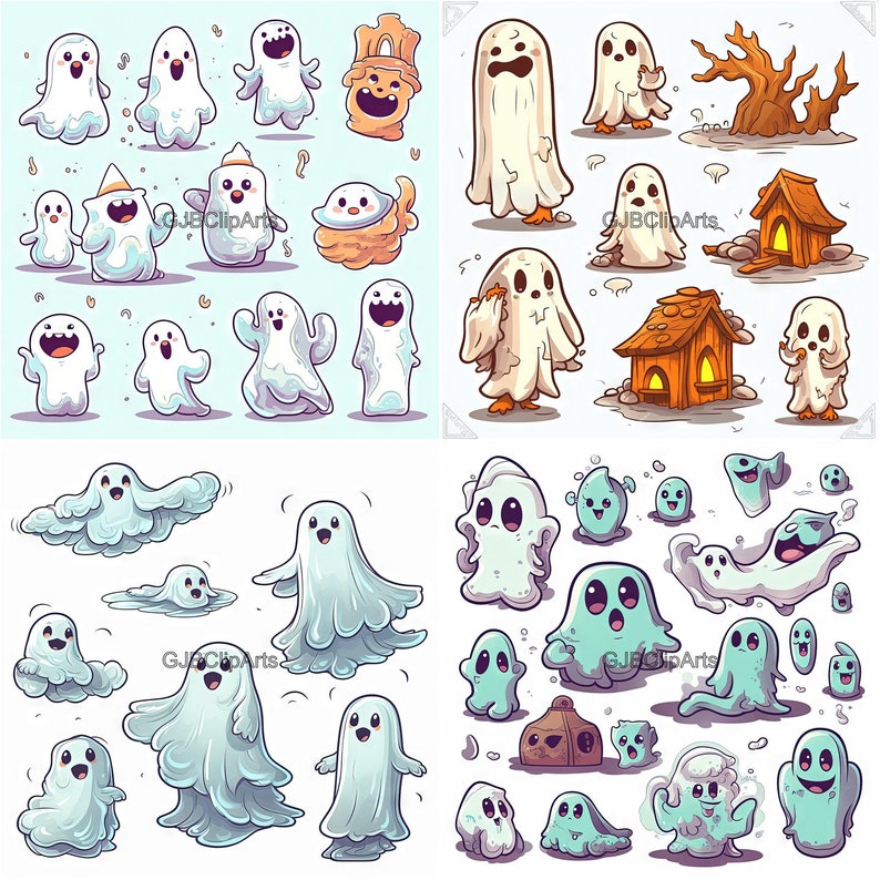 Ghost Elements Clipart, Junk Journaling Background Printables ...