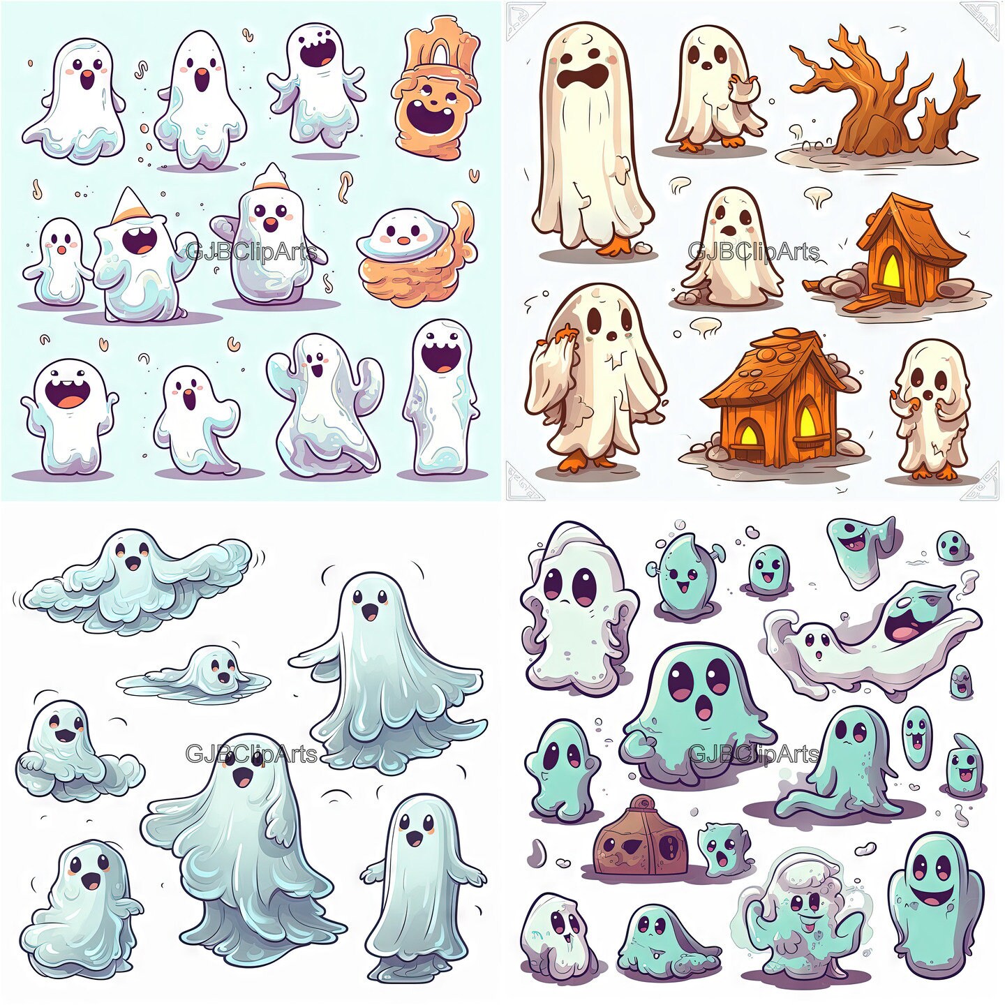 Ghost Elements Clipart, Junk Journaling Background Printables ...