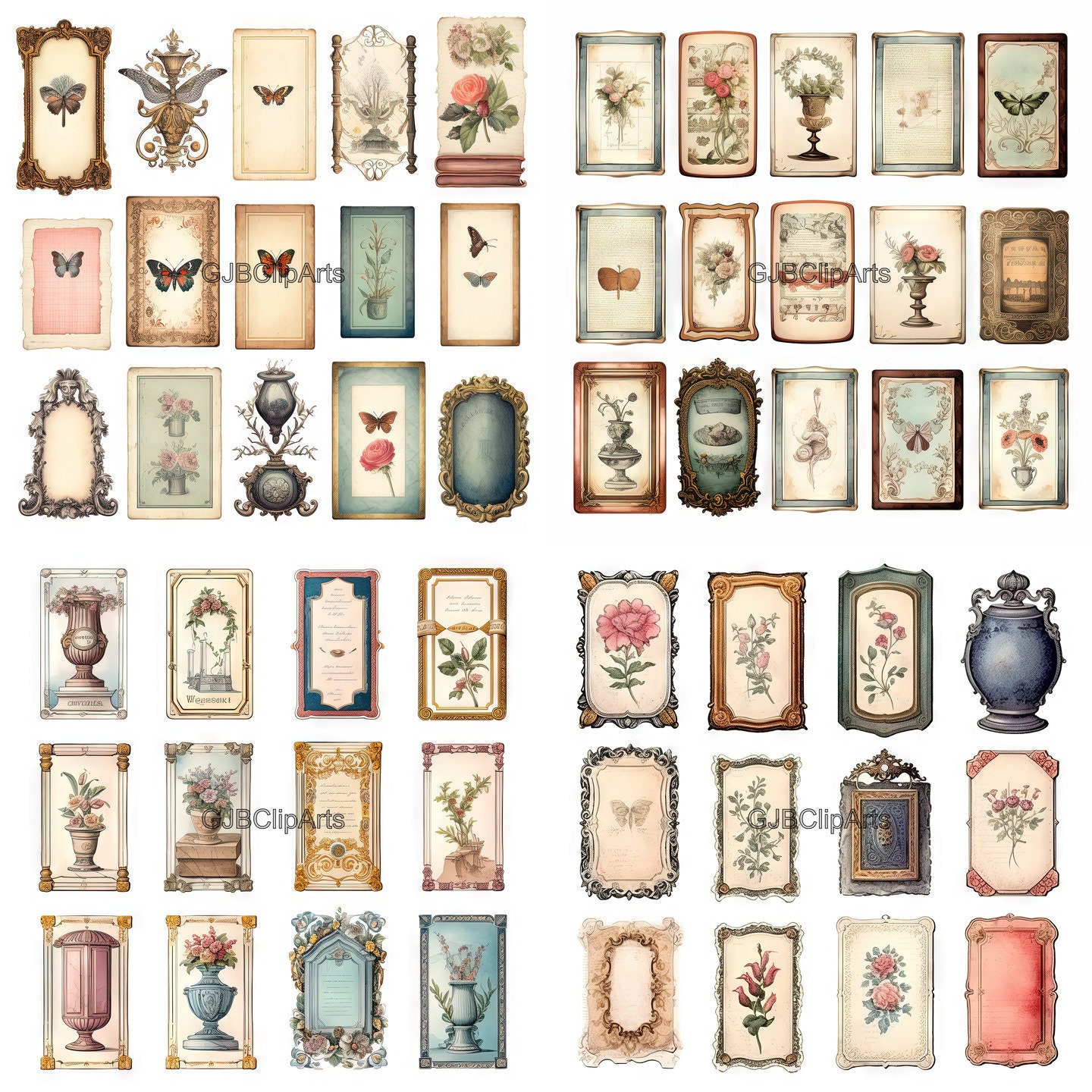 Vintage Antique Bookplates Collection ,authentic Digitized,digital ...