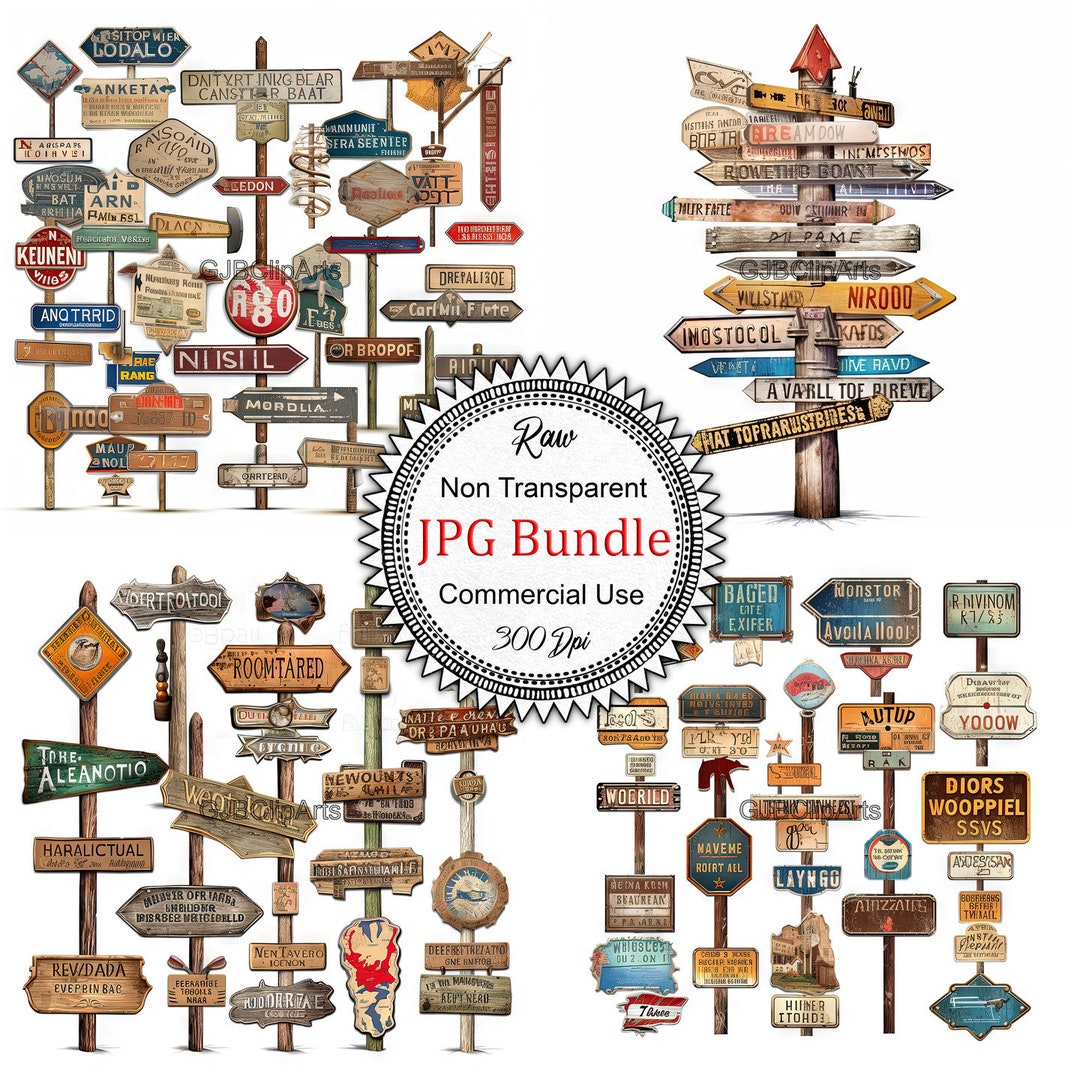 World Travel Road Sign Clipart, Journaling for God, Junk Journal ...
