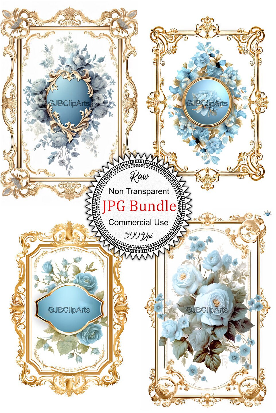 Gold Square Shaped Label Clipart, Journaling Bundle, Scrapbooking Kit ...