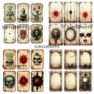 Horror Ornamental Card, Vintage Clipart, Scrapbook Paper, Scrapbooking ...