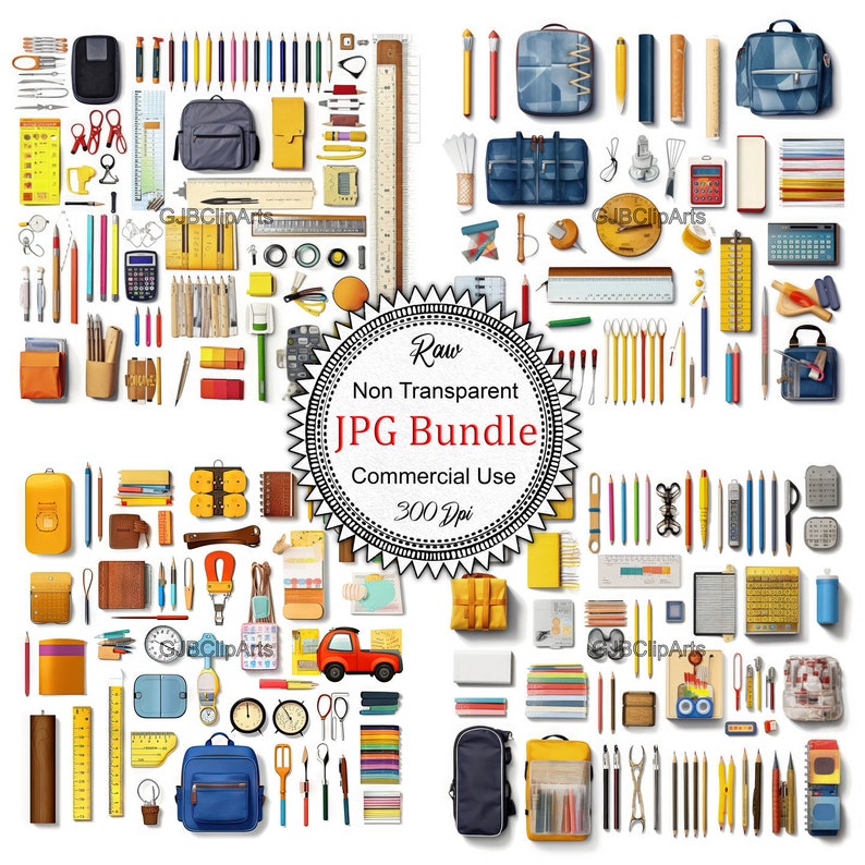 School Supplies Clipart Pencil Clipart Notebook Clipart - Etsy