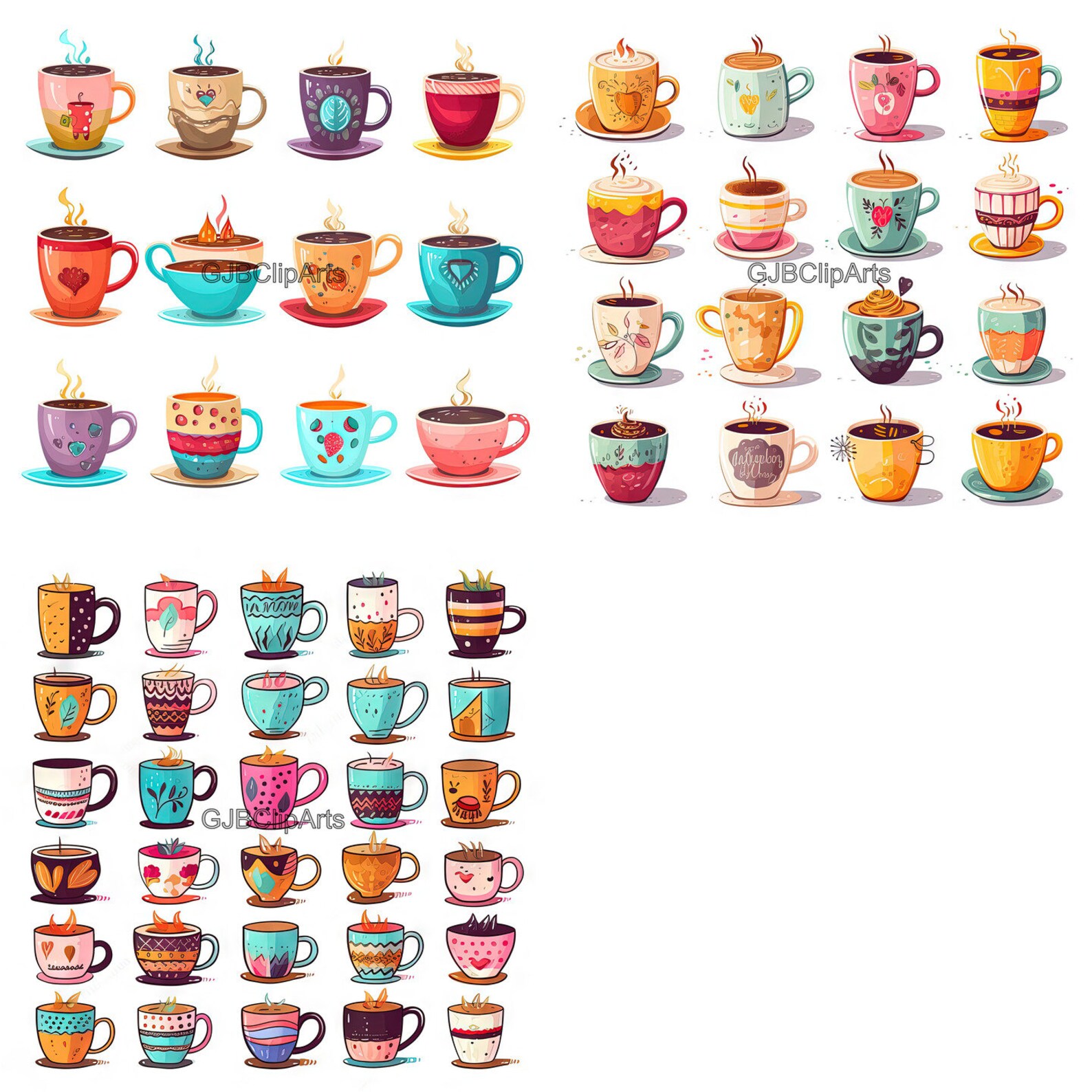 Coffee Clipart Digital Stickers, Digital Clipart, Printable Stickers ...