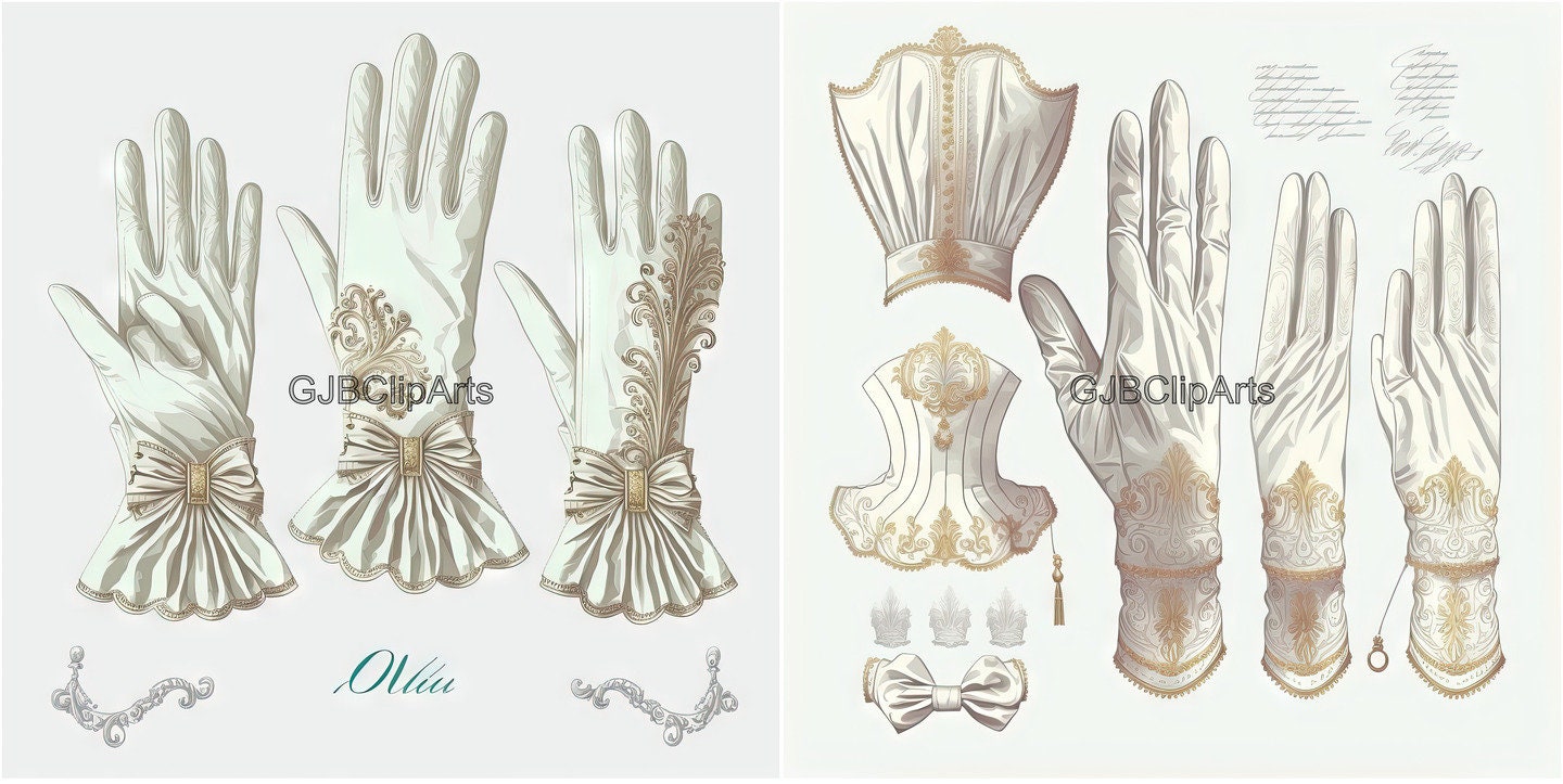 Beautiful Regency White Gloves Collection: Vintage Tones and Delicate ...
