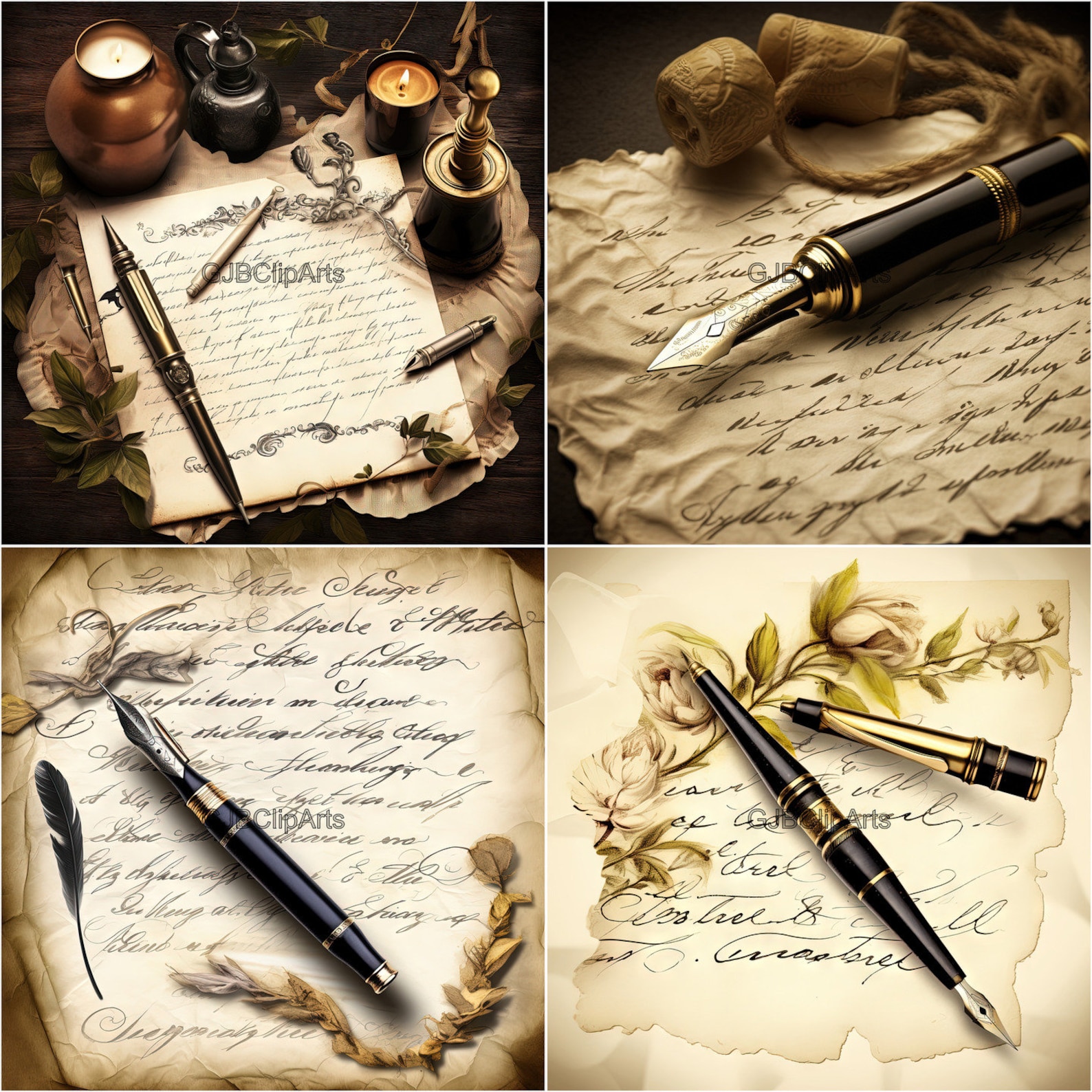 Handwritten Letter Script Clipart, , Scrapbooking Album, Scrapbooker ...