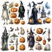 Halloween Elements Clipart, Witch, Ghost, Spooky Castle, Mummy Clipart ...