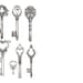 Vintage Key and Lock Charm Clipart, Key Clipart, Lock Clipart ...
