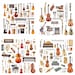 Music Clipart, Instrument Collection, Digital Stickers, Digital Clipart ...