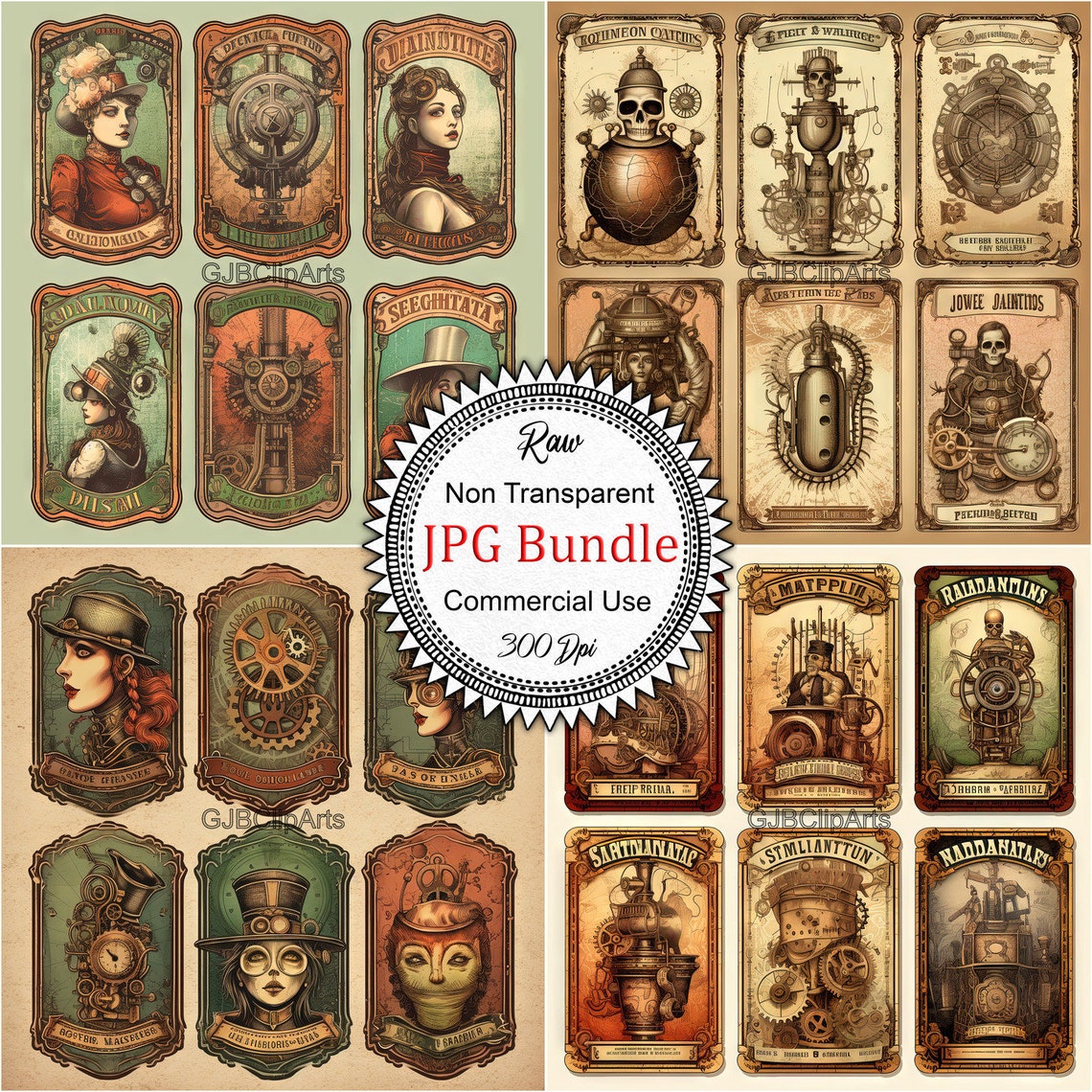 Vintage Steampunk Labels - Digitized Artwork Collection ,digital ...