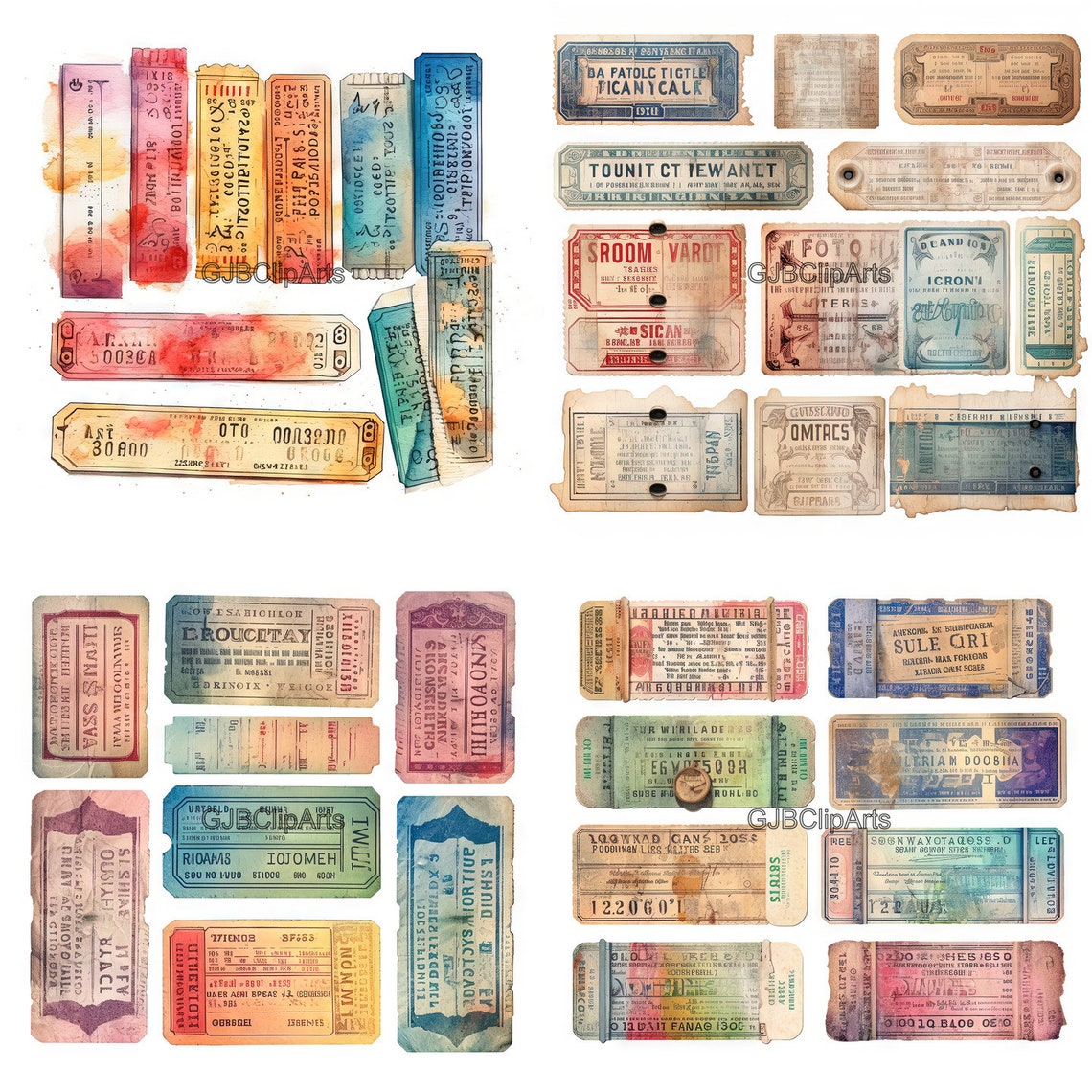 Ticket Stubs on White Background: A Trip Down Memory Lane ,digital ...