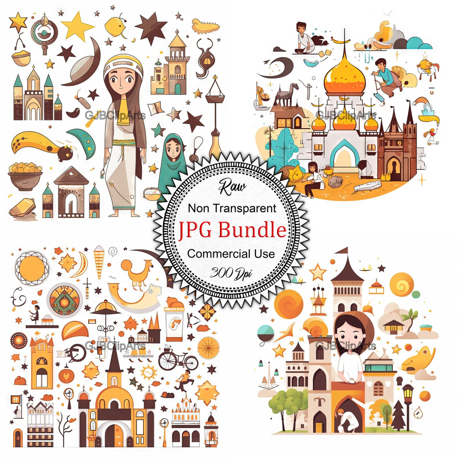 Ramadhan Elements Vector Clipart, Journaling E Print, Journaling ...