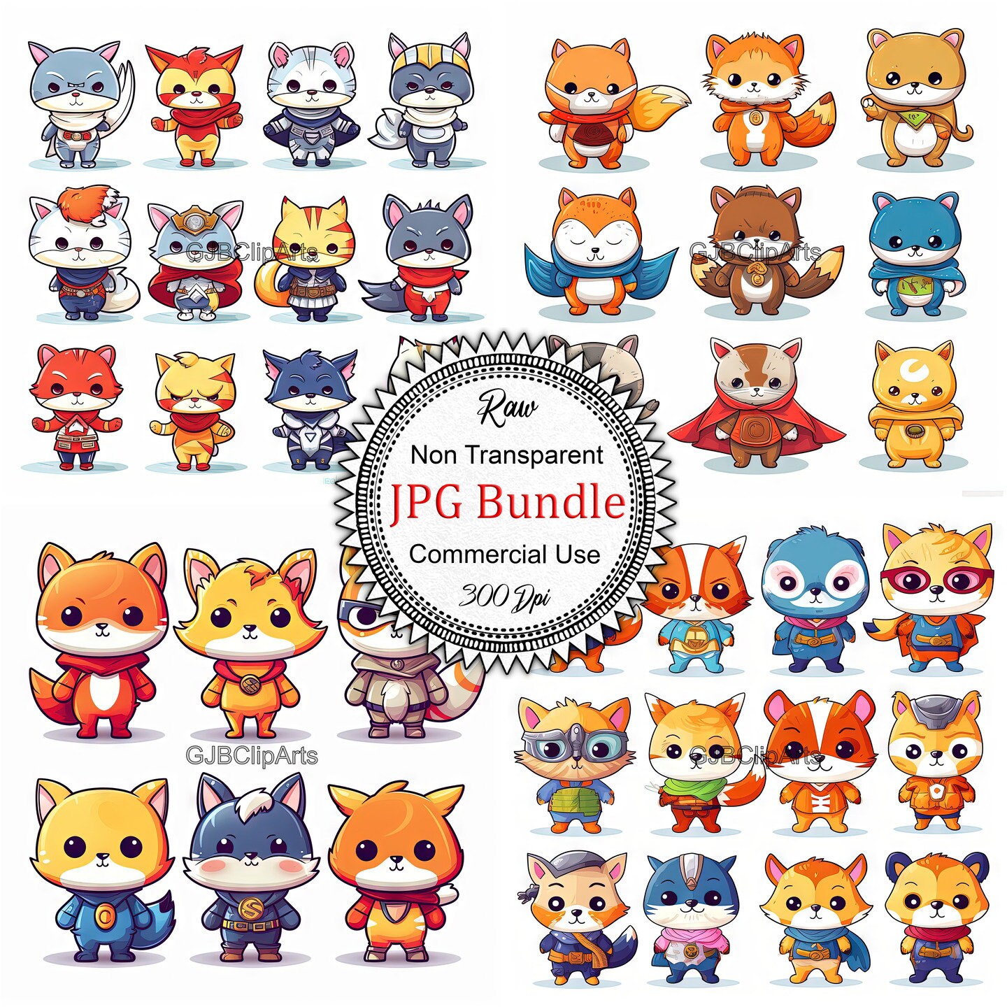 Animal Clipart Digital Stickers, Digital Clipart, Printable Stickers ...