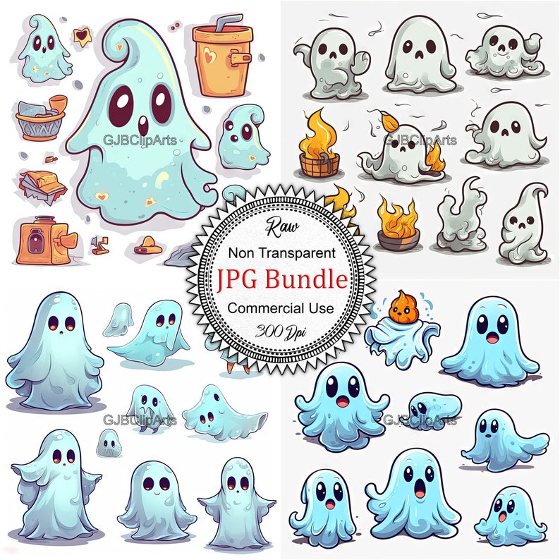 Ghost Elements Clipart, Junk Journaling Background Printables ...