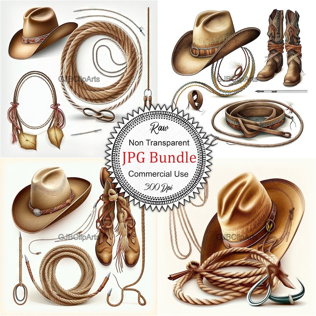 Lasso Clipart, Beautiful Cowboy Lasso Collection, Cowboy Clipart, Rodeo ...