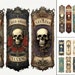 Voodoo Tall Ornate Labels Clipart, Skull Clipart Candle Clipart, Junk ...