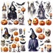 Halloween Elements Clipart Witch Ghost Spooky Castle Mummy - Etsy