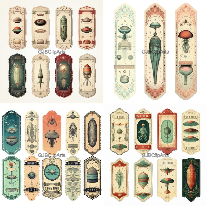 UFO Tall Ornate Labels Clipart Nebula Clipart Meteor Clipart ...