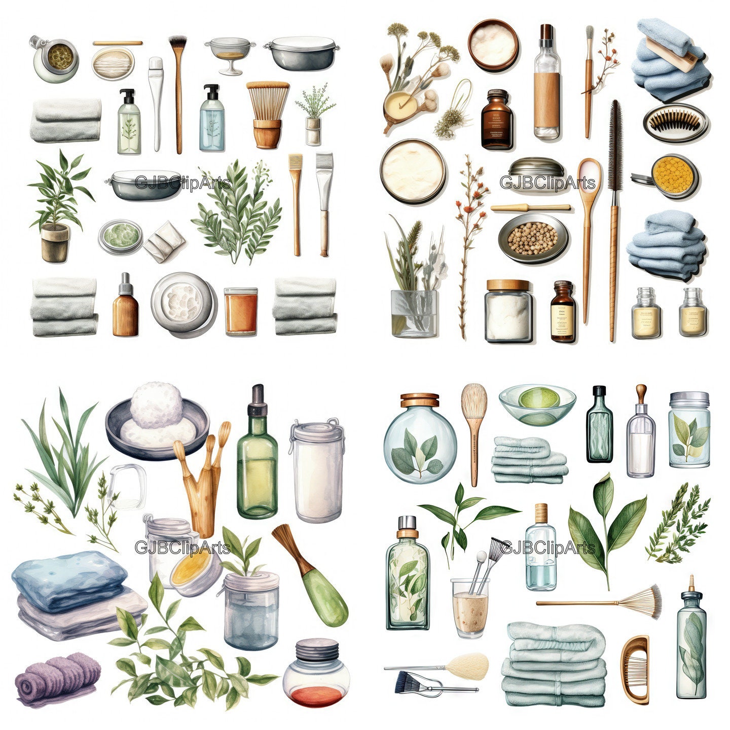 Self-care Routines Clipart, Spa Mask Clipart, Yoga Mat Clipart ...