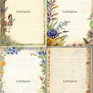 Nursery Border Notebook Page Watercolor Clipart, Journaling Frames ...