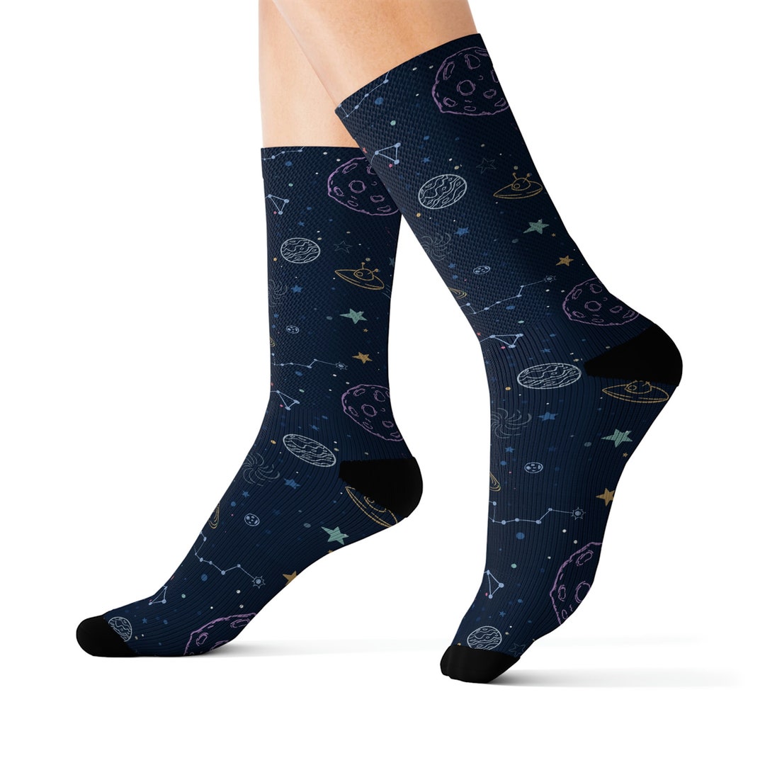 Galaxy, Deep Space Pattern With Planet Sketches, Cosmic Vibes 3D ...
