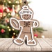 Football Gingerbread Player Christmas Tree Ornament - Etsy