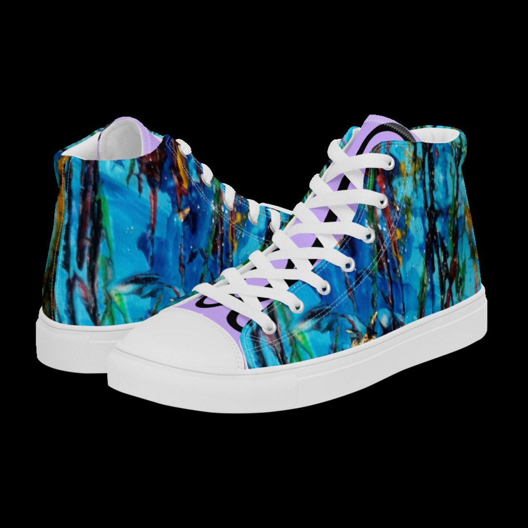 Men Canvas Sneaker With Original Art - Etsy