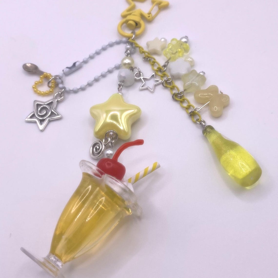 Adorable Yellow Milkshake Keychain | Handcrafted Sweet Accessory ...