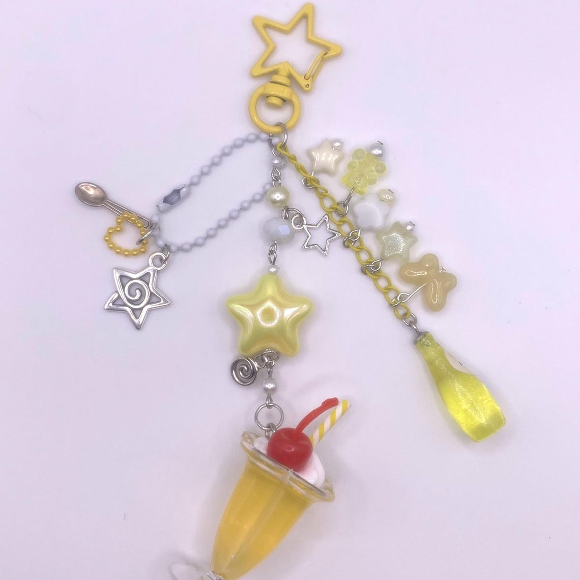 Adorable Yellow Milkshake Keychain | Handcrafted Sweet Accessory ...