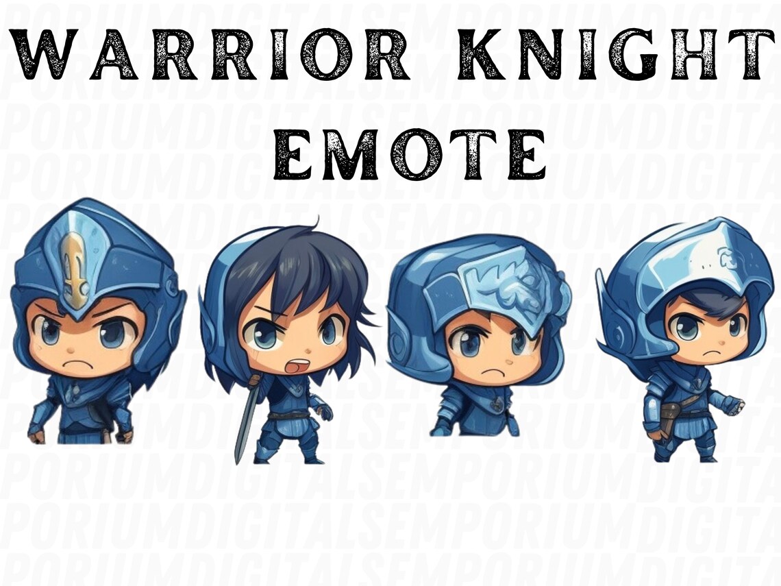 Chibi Boy Warrior Knight Emote Twitch & Discord | Channel Points ...