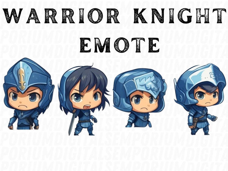 Chibi Boy Warrior Knight Emote Twitch & Discord | Channel Points ...