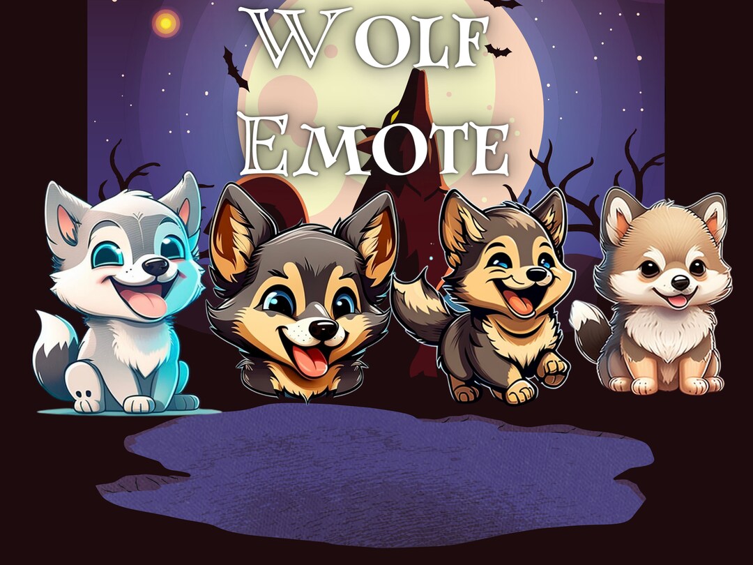 Cute Wolf Emote Collection Twitch & Discord | Channel Points | Streamer ...