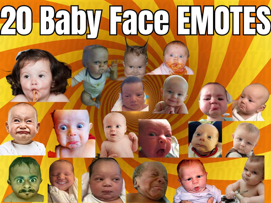 20 Funny Baby Emote Pack | Meme Emote | Twitch, Discord Emotes | Meme ...
