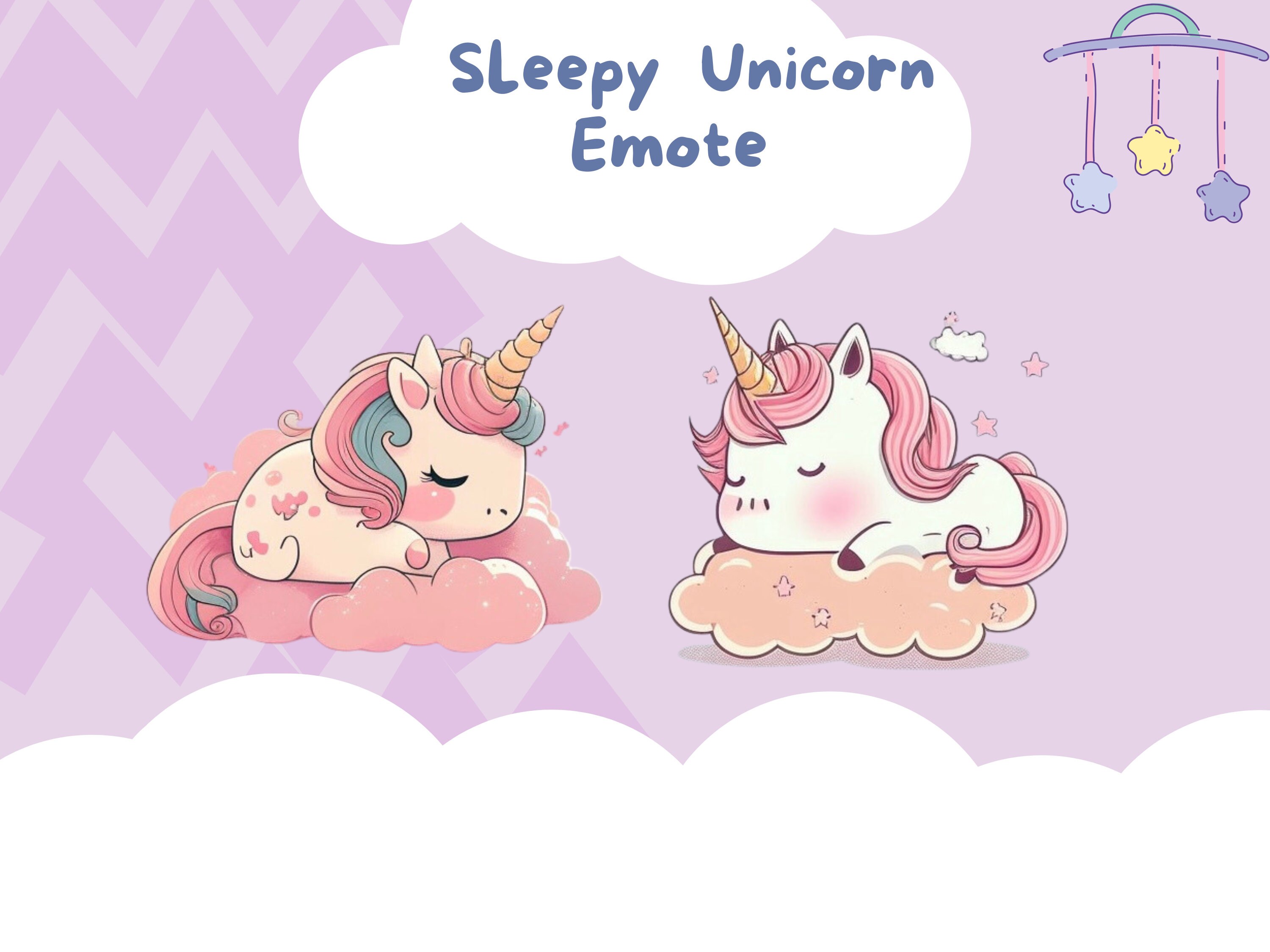Sleepy Unicorn Emote Collection Twitch & Discord Channel Points ...