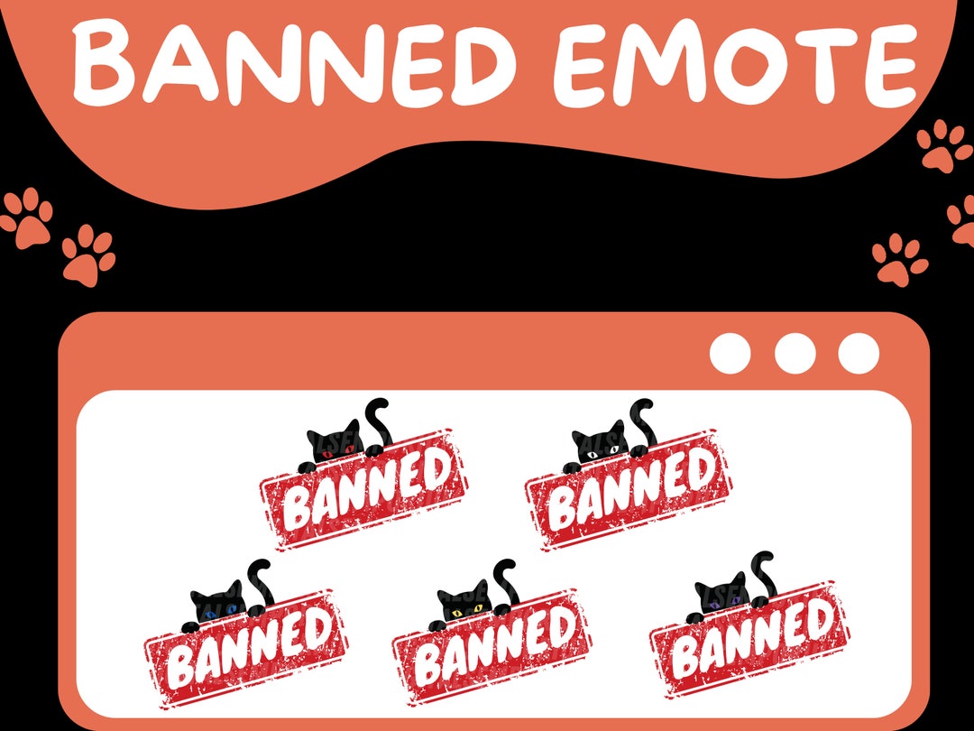 Banned Emote, Black Cat Emote, Pet Emote, Get Banned Emote, Ban Hammer ...