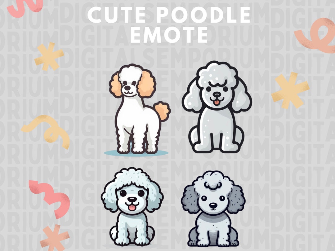 Cute Poodle Emote, Dog Lover Emote, Poodle Mom Emote, Dog Dad Emote ...