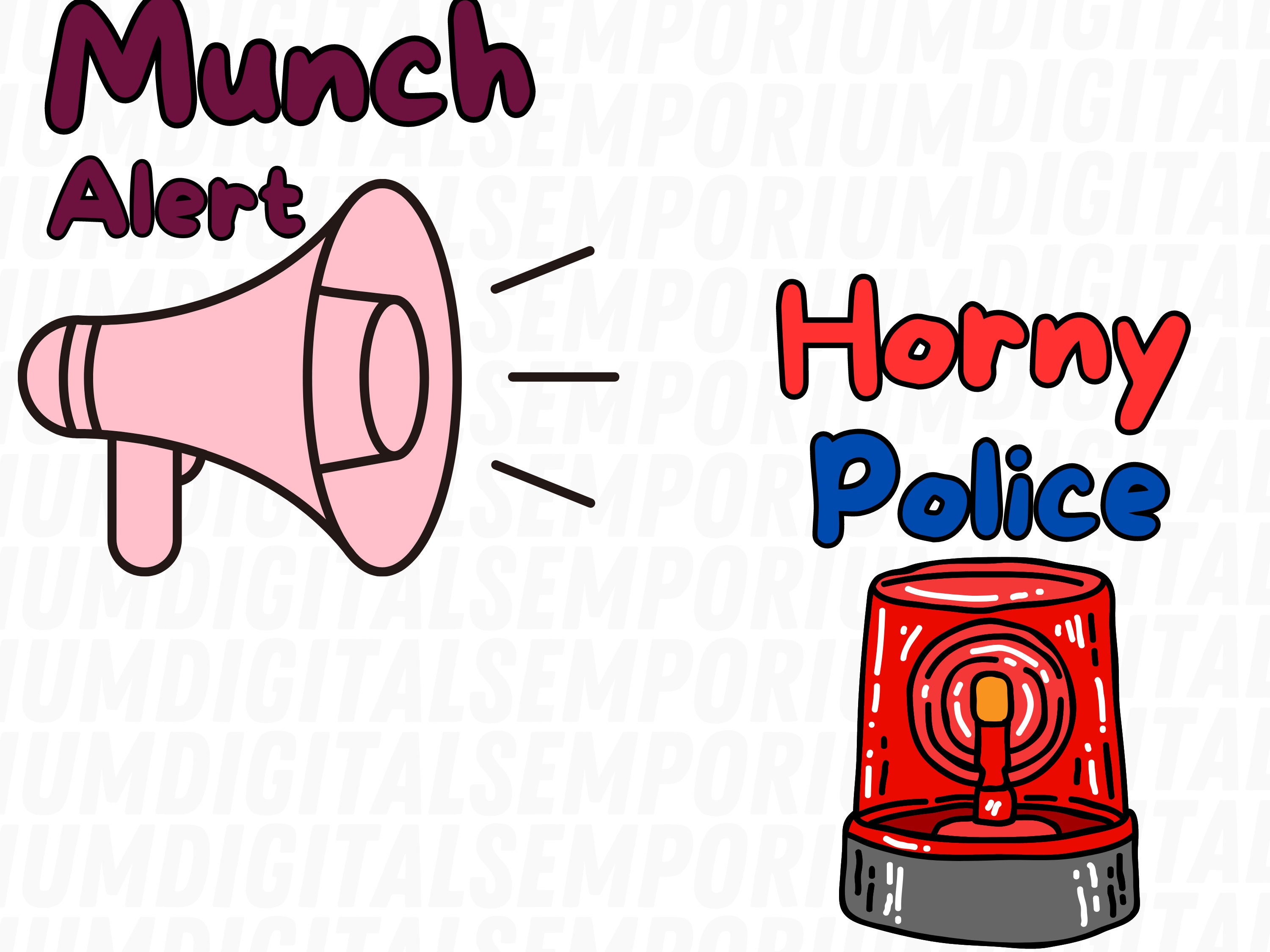 Police Alert Twitch Emote, Munch Emote, Meme Emote, Simp Emote, Funny ...