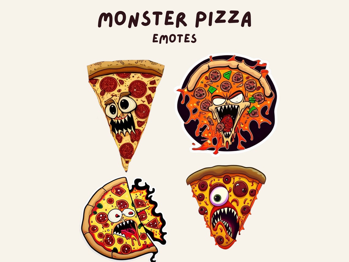 Monster Pizza Twitch & Discord | Channel Points | Streamer | Emoji ...