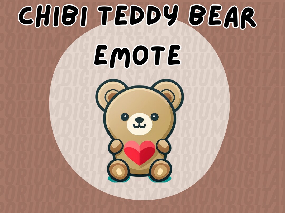 Cute Chibi Bear Emote, Love Bear Emote, Teddy Bear Emote, Teddy Bear ...