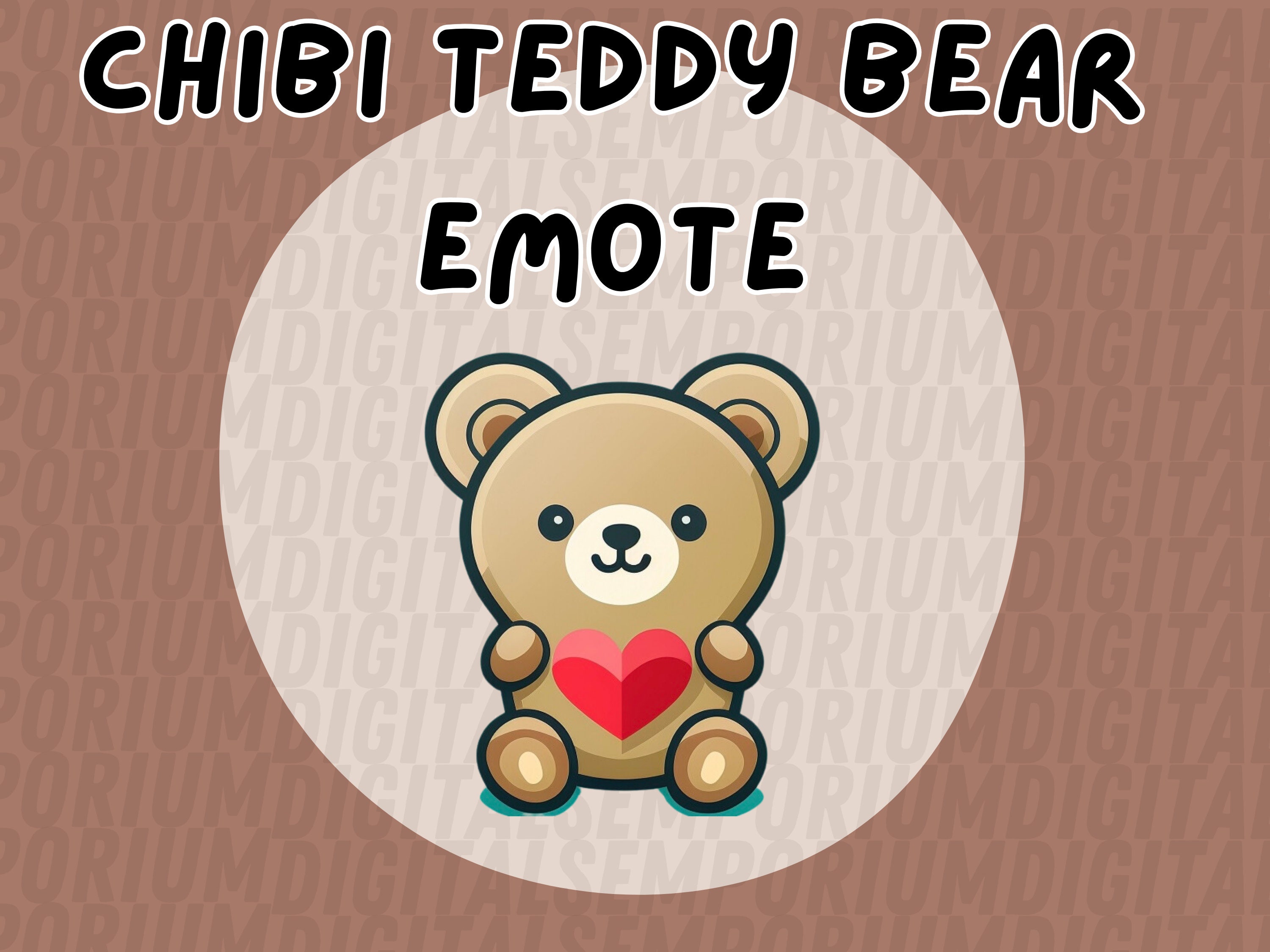 Cute Chibi Bear Emote, Love Bear Emote, Teddy Bear Emote, Teddy Bear ...