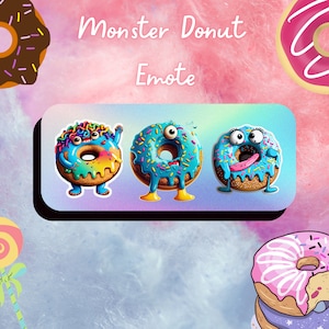 Sweet Donut Monster Emote Collection Twitch & Discord | Channel Points ...